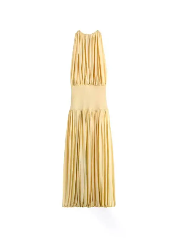 TOTEME Gathered Maxi Dress - Neutrals