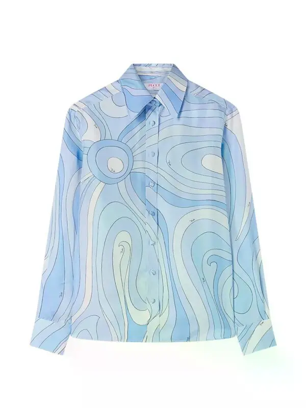 Emilio Pucci Marmo-print Silk Shirt