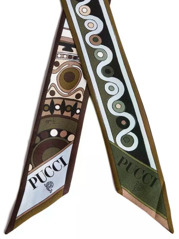 Emilio Pucci Mixed-print Silk Twill Scarf