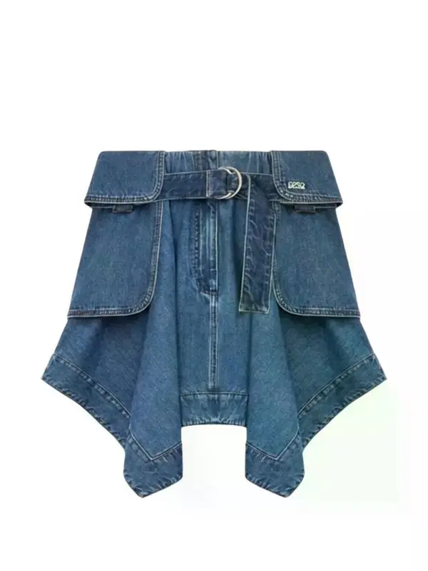 Loewe Belted Cargo Mini Skirt - Blue