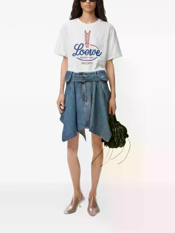 Loewe Belted Cargo Mini Skirt - Blue