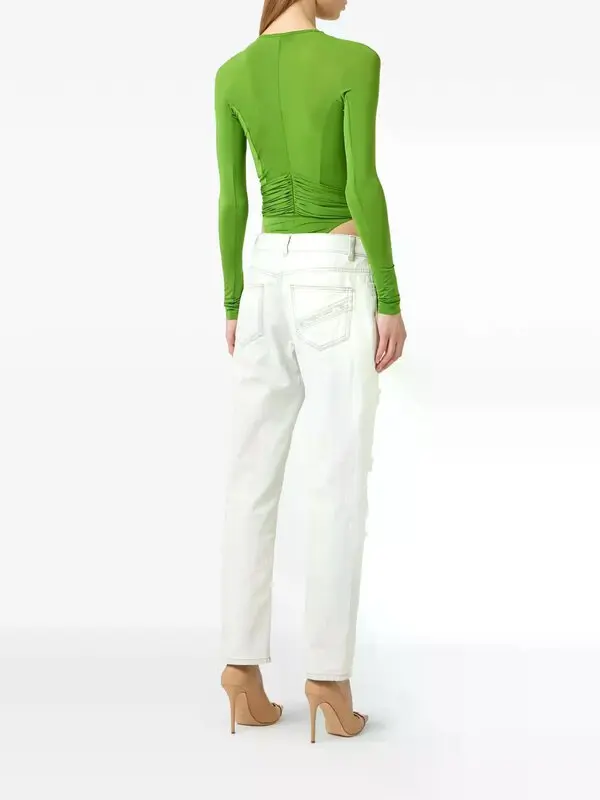 Elisabetta Franchi Jewel Draping Bodysuit