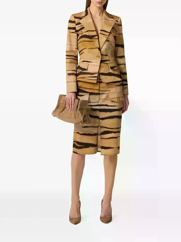 Elisabetta Franchi Tiger-print Blazer