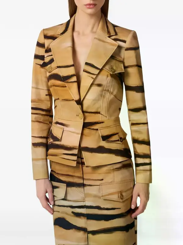 Elisabetta Franchi Tiger-print Blazer