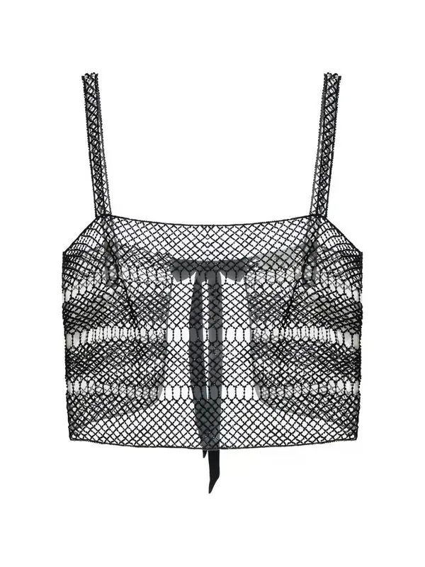 Elisabetta Franchi Open-work Band Top