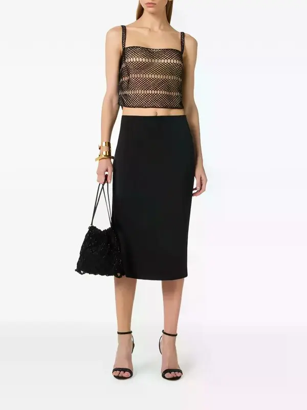 Elisabetta Franchi Open-work Band Top