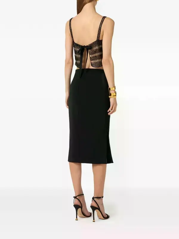 Elisabetta Franchi Open-work Band Top