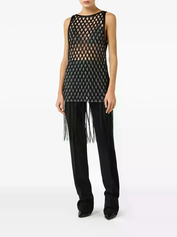 Elisabetta Franchi Tailored Ribbed Trousers