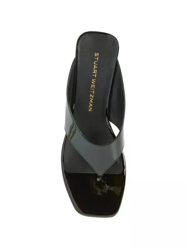 STUART WEITZMAN Thong Wedge Sandals - Black