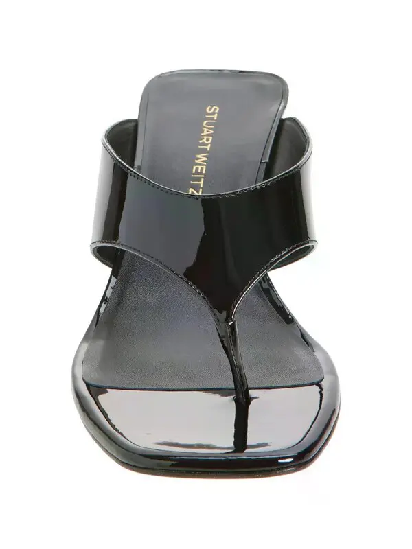 STUART WEITZMAN Thong Wedge Sandals - Black