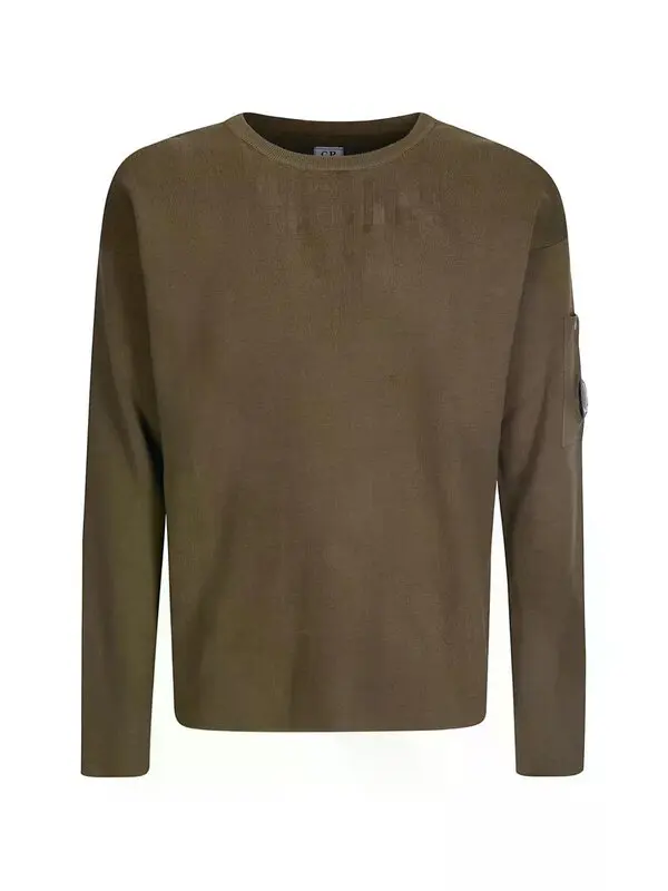 C.P. COMPANY Sea Island Crew Neck Sweater With Lens Detail
