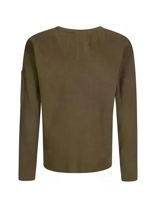 C.P. COMPANY Sea Island Crew Neck Sweater With Lens Detail