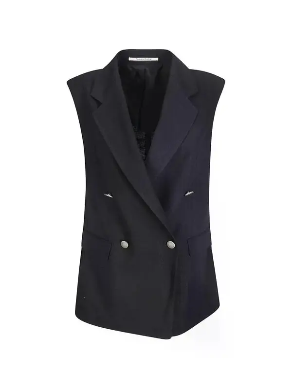 Tagliatore Bernice Double-breasted Waistcoat - Black