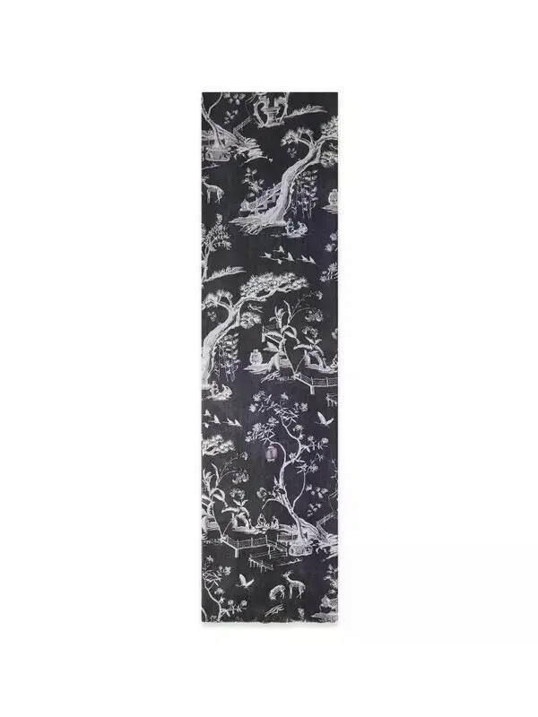 Shanghai Tang Tang Printed Scarf