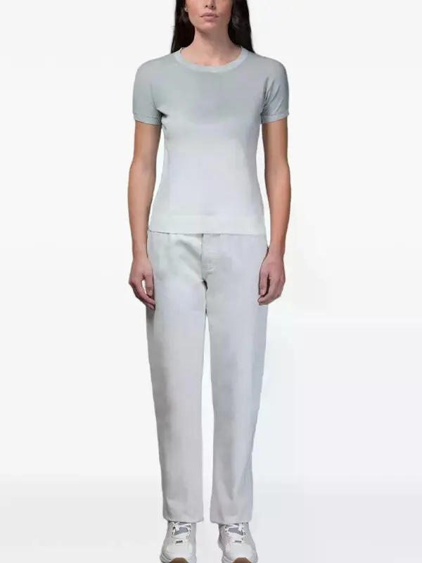 MOORER Briseida-o-suc Two-tone Top - Blue