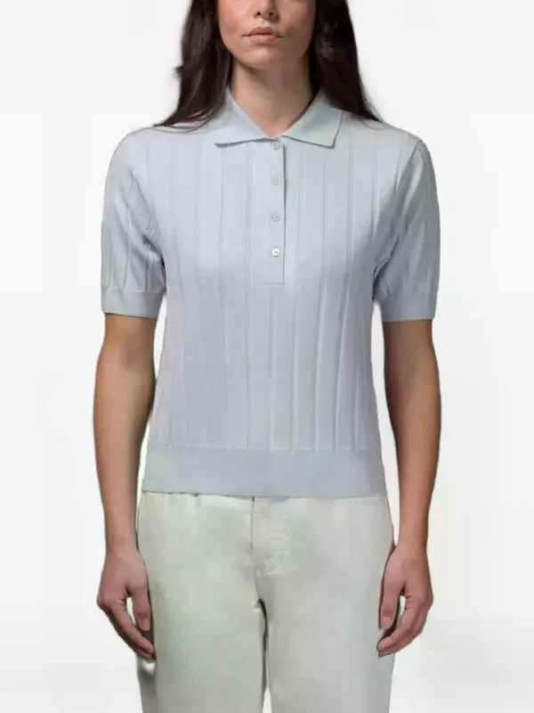 MOORER Ribbed Polo Shirt