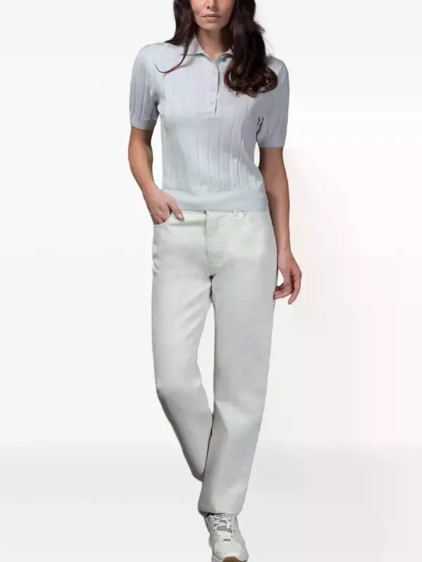 MOORER Ribbed Polo Shirt