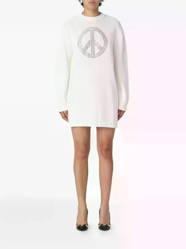 Moschino Embellished Peace Dress