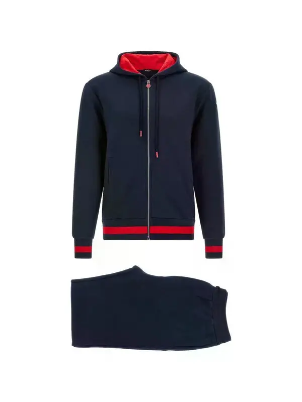 Kiton Contrast-band Tracksuit - Blue