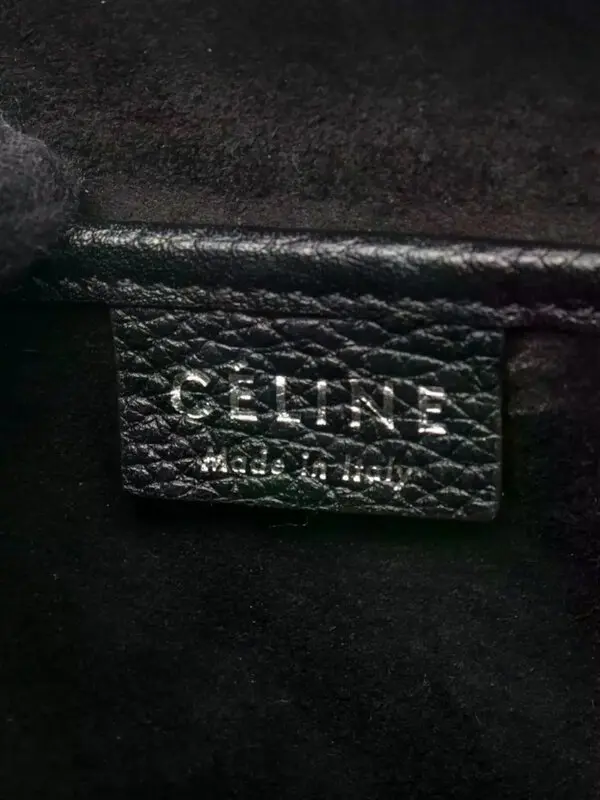 Celine 2010-2026 Nano Leather Luggage Tote Satchel - Black