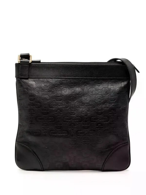 Gucci Embossed Leather Horsebit Crossbody Bag