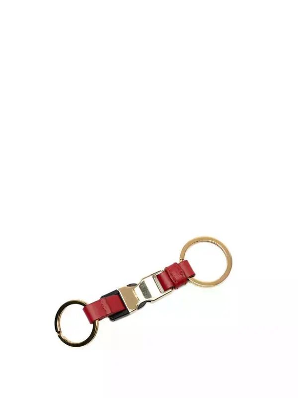 Prada 2010-2026 City Calf Leather Tuc Ring Key Holder