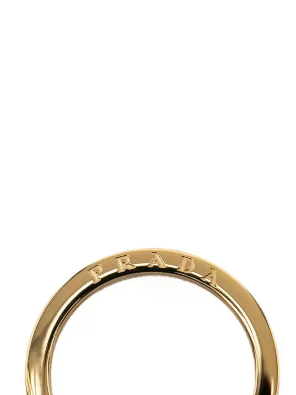 Prada 2010-2026 City Calf Leather Tuc Ring Key Holder