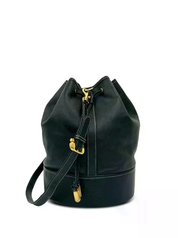 Loewe 2010-2025 Leather Anagram Bucket Bag - Blue