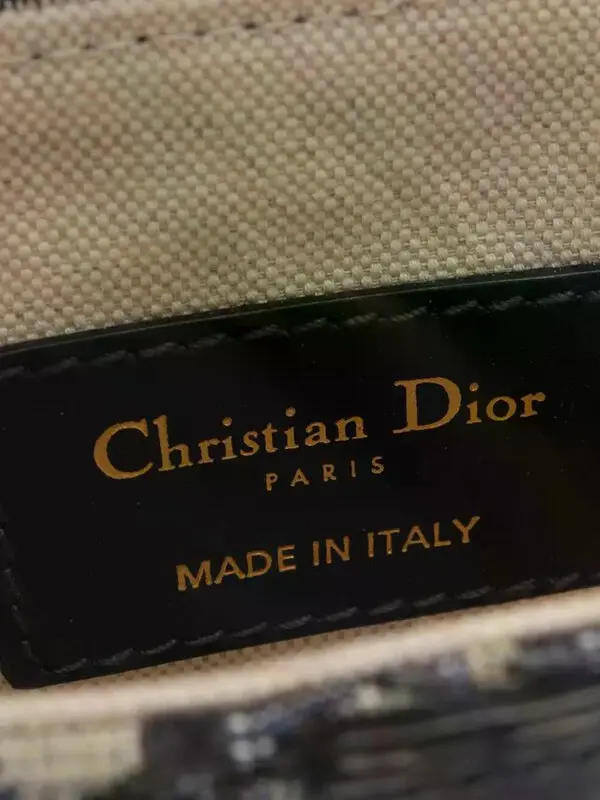 Dior 2010-2026 Mini Oblique Canvas Saddle Bag - Brown