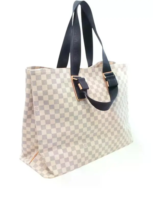 LOUIS VUITTON 2012 Damier Azur Lein Soleil Cabas Gm Tote Bag
