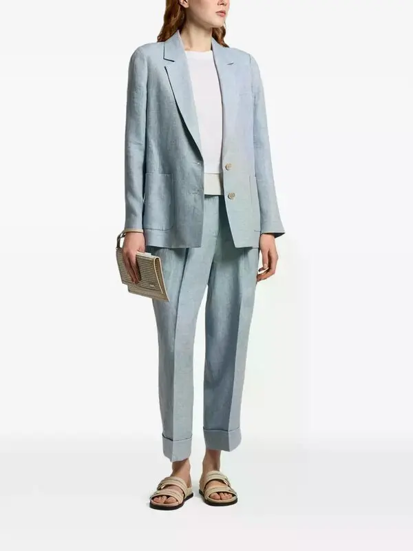 Peserico Buttoned Blazer With Patch Pockets