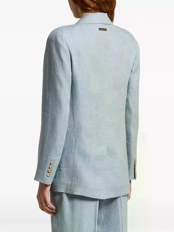 Peserico Buttoned Blazer With Patch Pockets