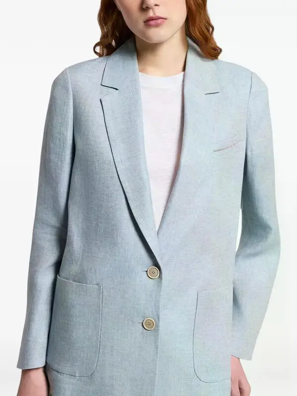 Peserico Buttoned Blazer With Patch Pockets