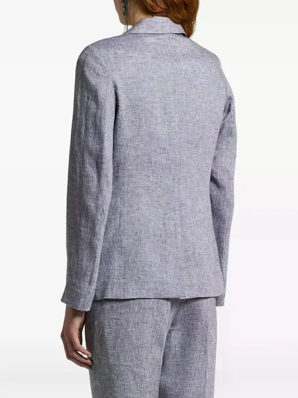 Peserico Notched-lapel Single-breasted Blazer - Blue