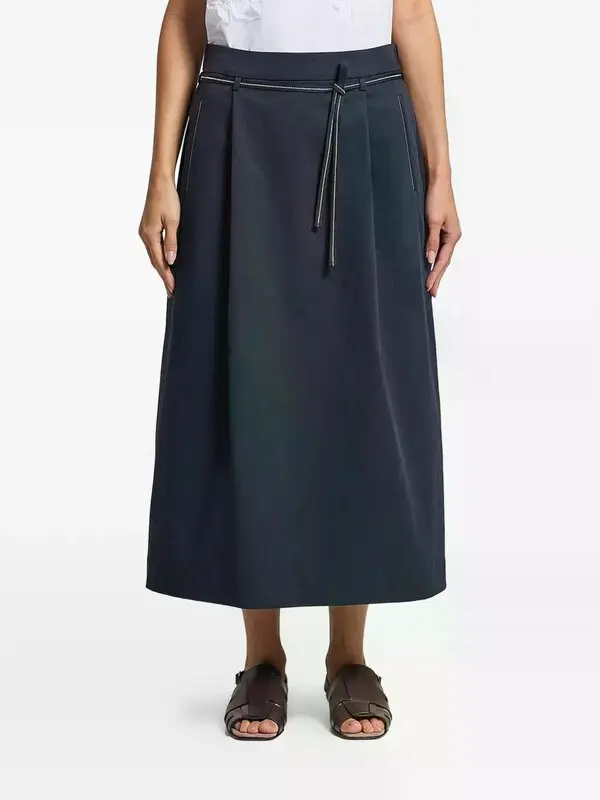 Peserico Tie-detailed Midi Skirt