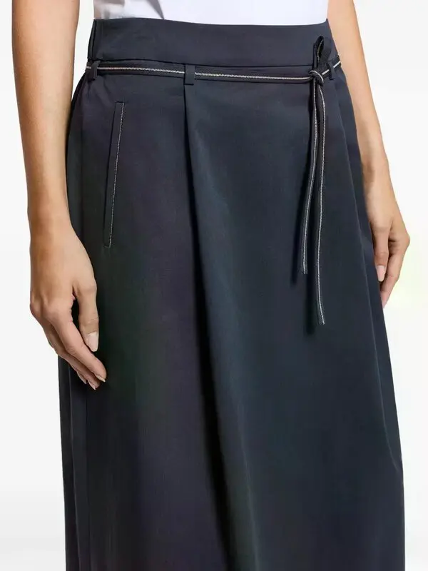 Peserico Tie-detailed Midi Skirt