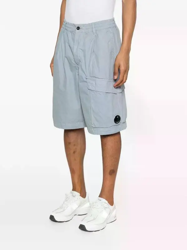 C.P. COMPANY Micro-reps Cargo Cotton Shorts - Blue