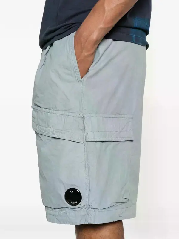 C.P. COMPANY Micro-reps Cargo Cotton Shorts - Blue