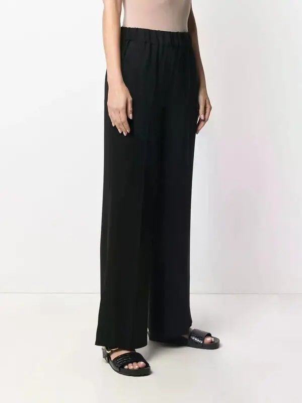 Alberto Biani Flared Crepe Trousers