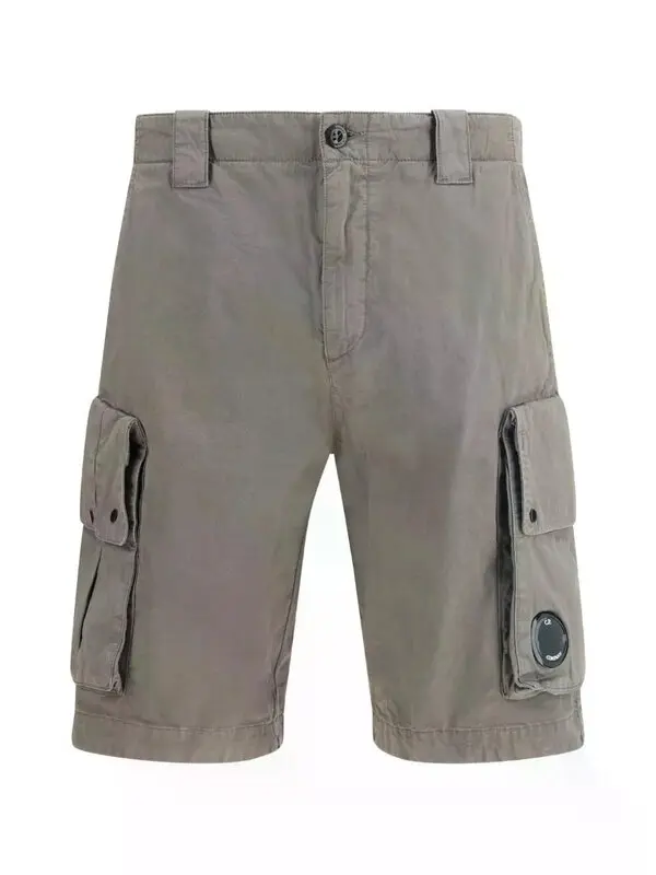 C.P. COMPANY Gabardine Cargo Shorts With Lens Detail