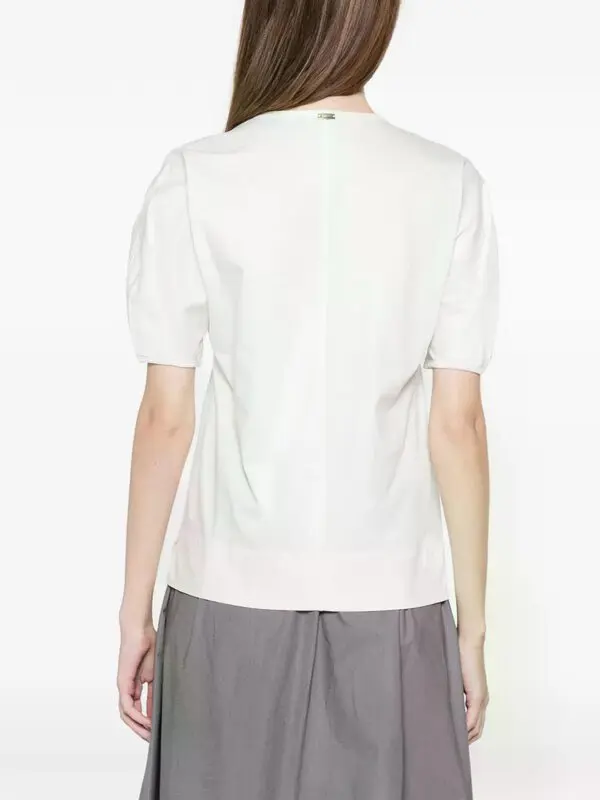 Herno Pleated Short-sleeve T-shirt - White