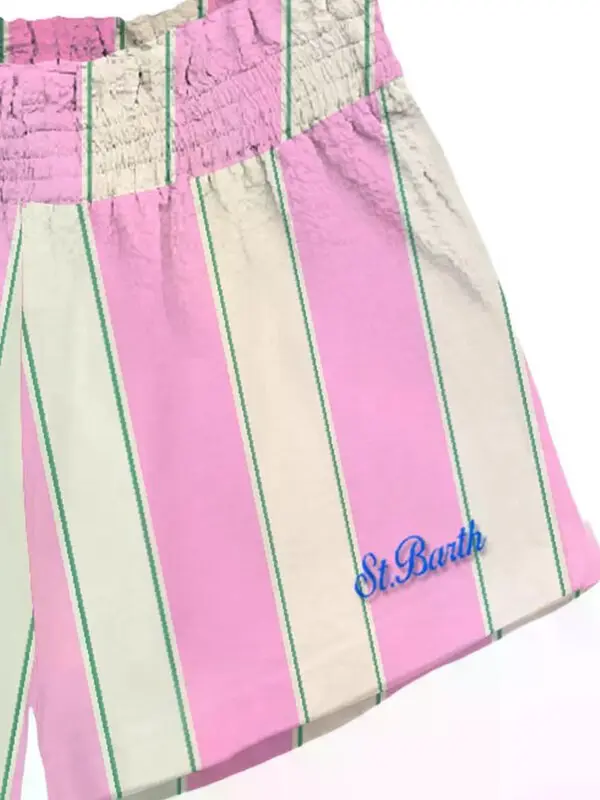 MC2 SAINT BARTH Maeve Striped Mini Shorts