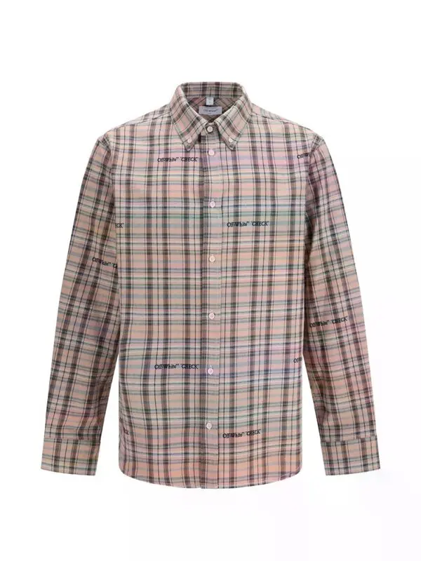 Off-White Checked Flannel Shirt