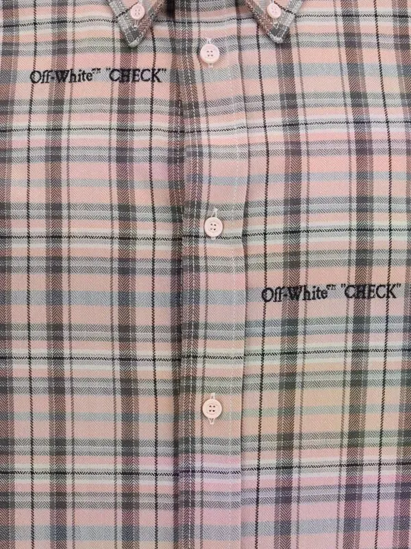Off-White Checked Flannel Shirt