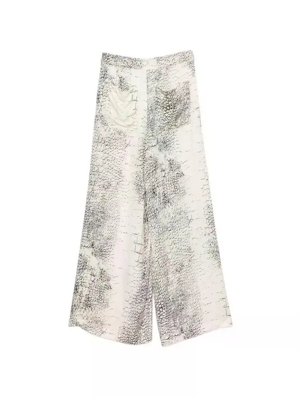 NUDE Animal-print Wide-leg Trousers