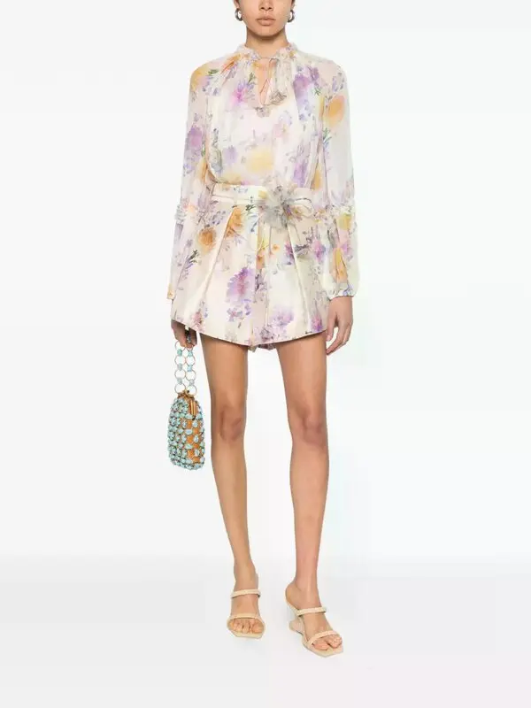 Zimmermann Luna Ruffled Floral Blouse