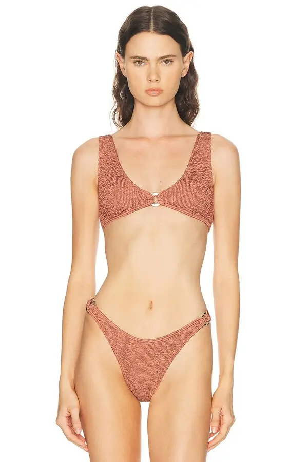 Bond Eye Ring Scout Crop Bikini Top - Fawn Shimmer