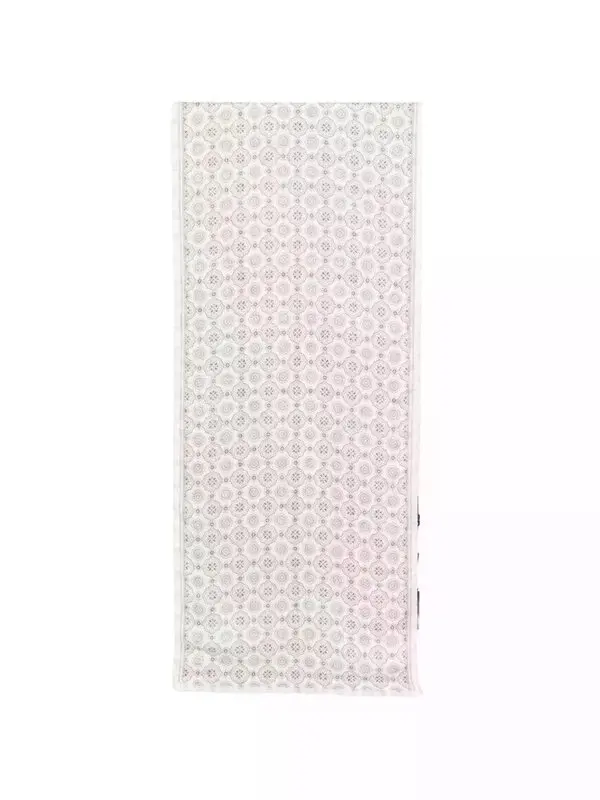 DELL'OGLIO Creta Geometric-patterned Scarf - Neutrals