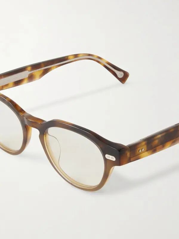 Brunello Cucinelli Round Frame Acetate Glasses - Brown