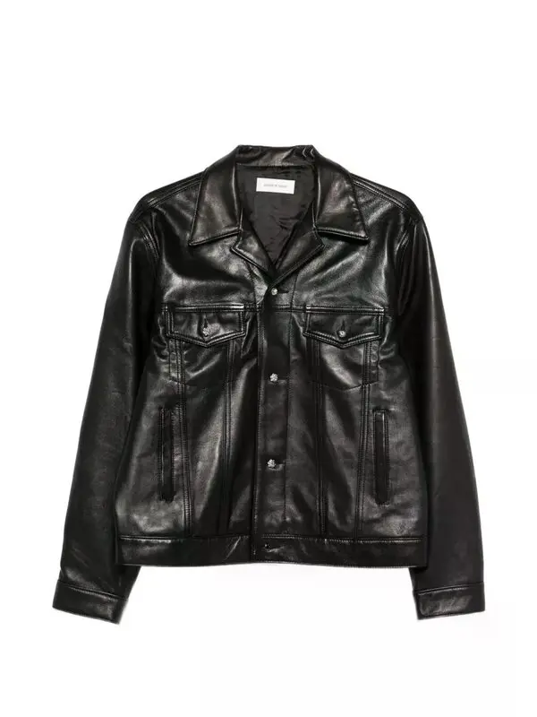 ERNEST W. BAKER Multiple-pockets Leather Jacket